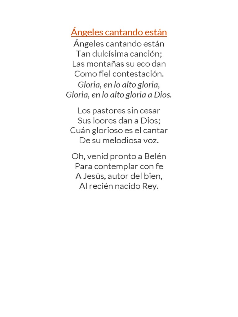 Ángeles cantando están 333 | PDF | Navidad | Jesús