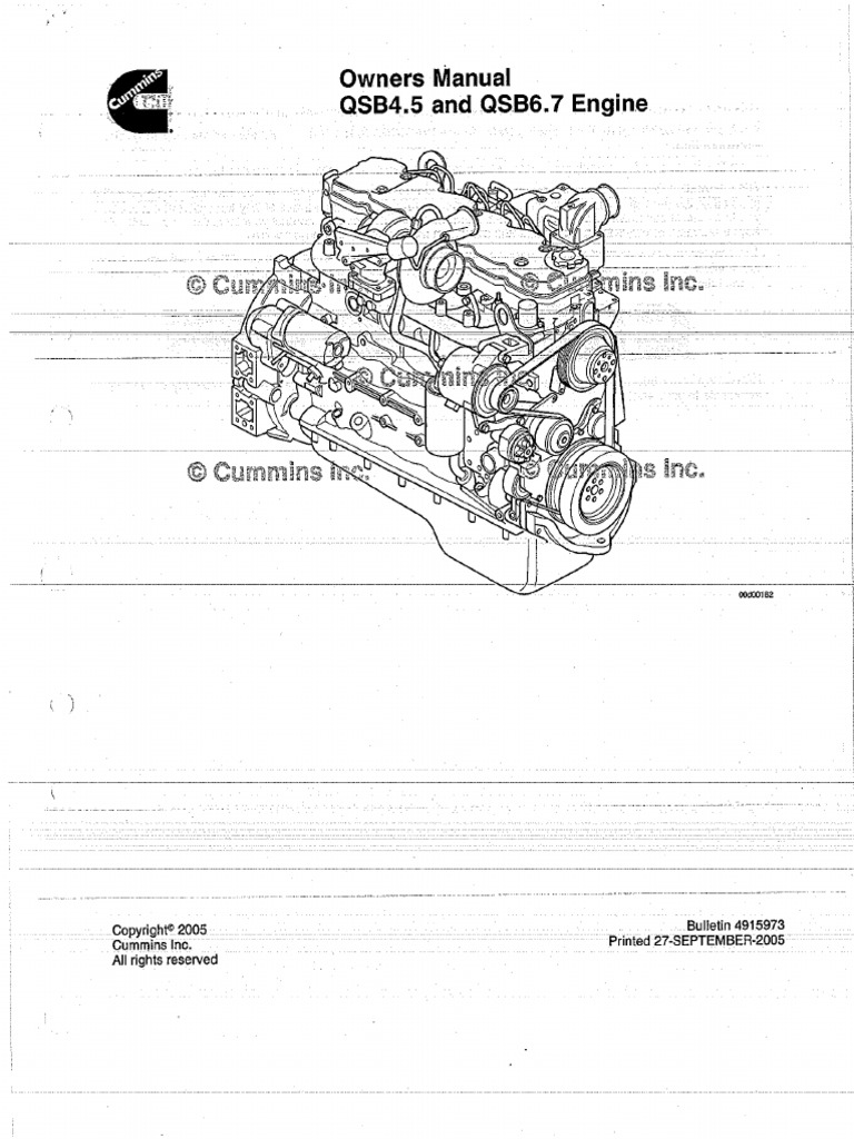 Motor QSB4.5 and QSB6.7 Compactador Ca250d | PDF