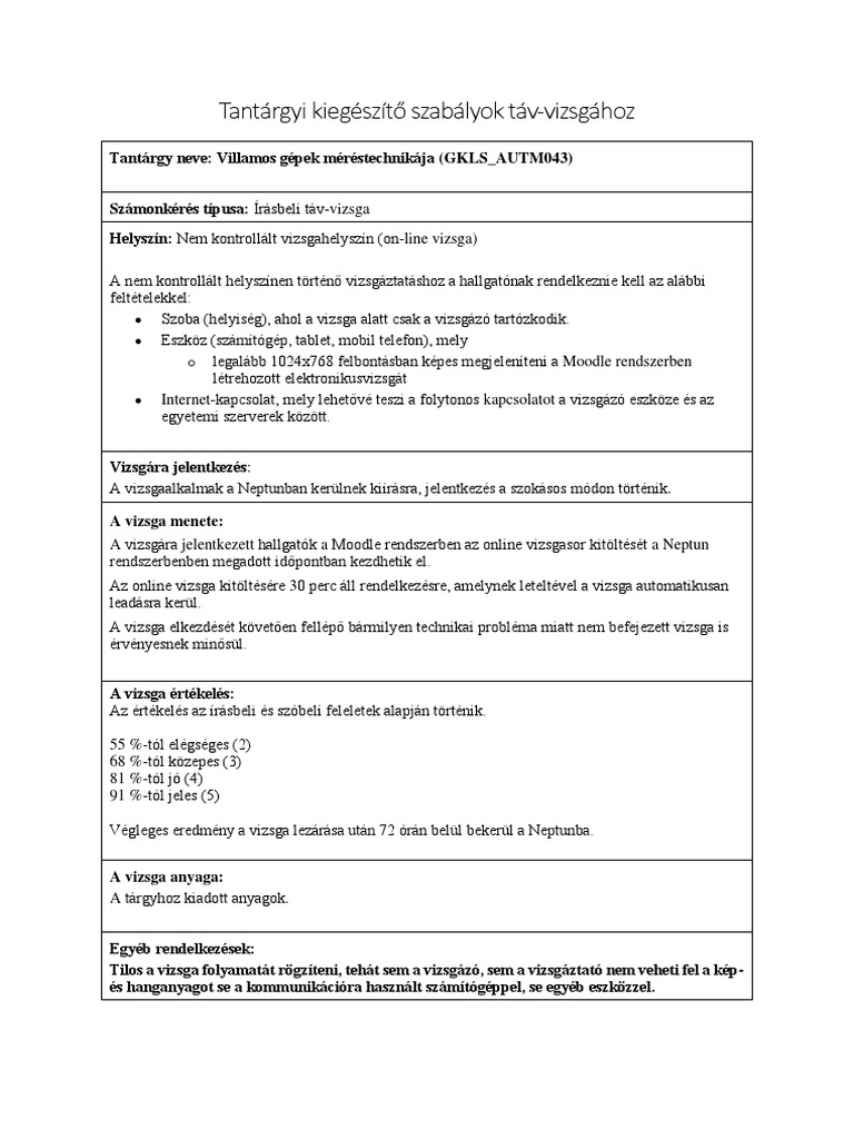 Villamos Gépek Méréstechnikája | PDF