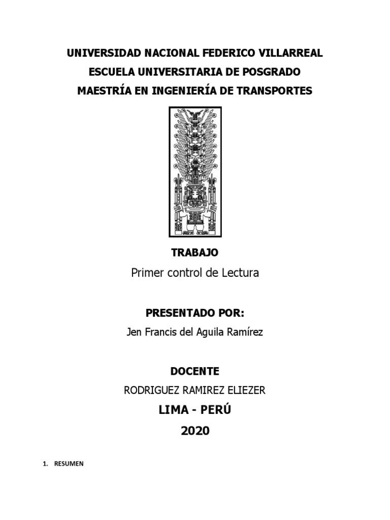 Jen Francis Del Aguila Ramírez - Control de Lectura | PDF | Perú | Comercio