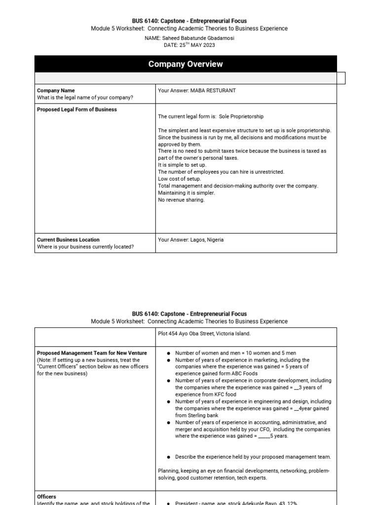 BUS - 6140 - Module - 5 - Worksheet Saheed | PDF | Business Economics ... BUS - 6140 - Module - 5 - Worksheet Saheed | PDF | Business Economics ...