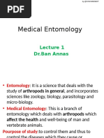 Chapter 1 Introduction To Medical Entomology | PDF | Entomology | Pathogen