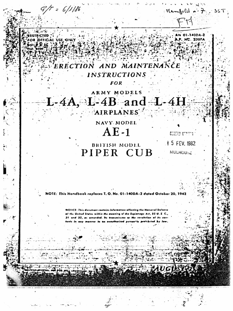 L4 Erection and Maintenance Instructions | PDF