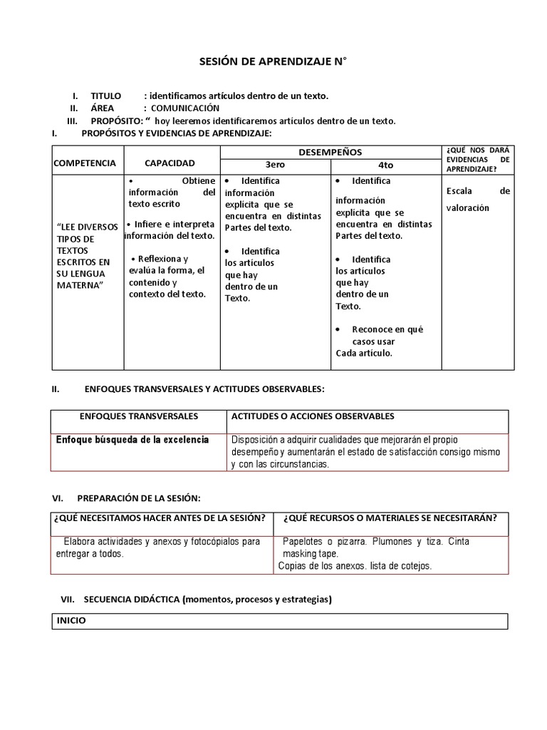 Sesión Leemos cuentos identificando los signos de puntuación | PDF | Aprendizaje | Modificación ...