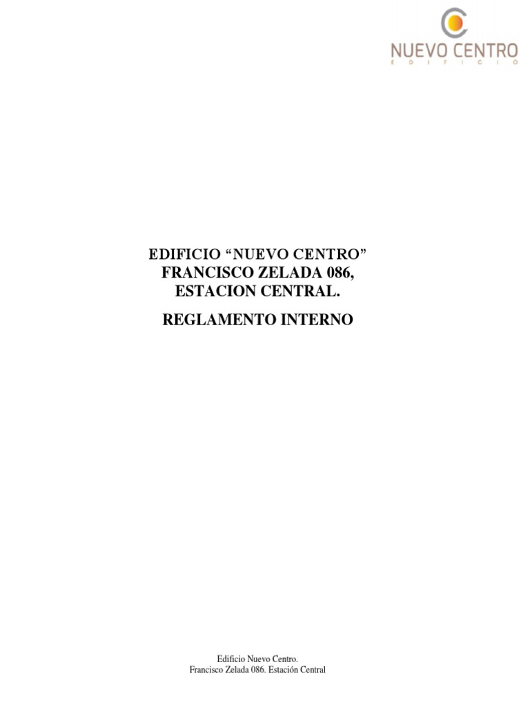Reglamento Edificio Nuevo Centro | PDF | Condominio | Justicia