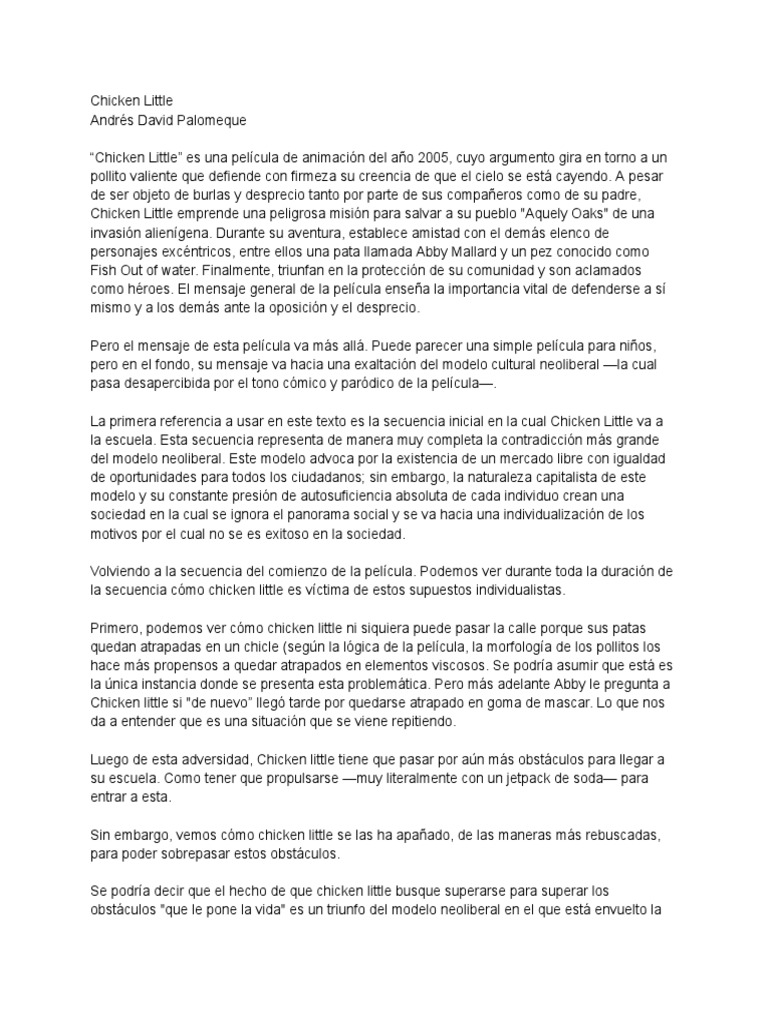 Chicken Little | PDF