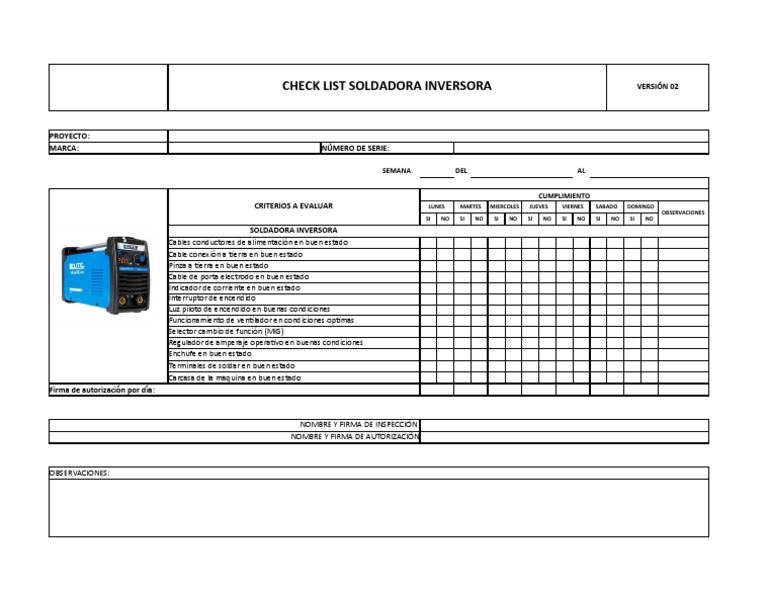 CHECK LIST DE INVERSORA v2 | PDF