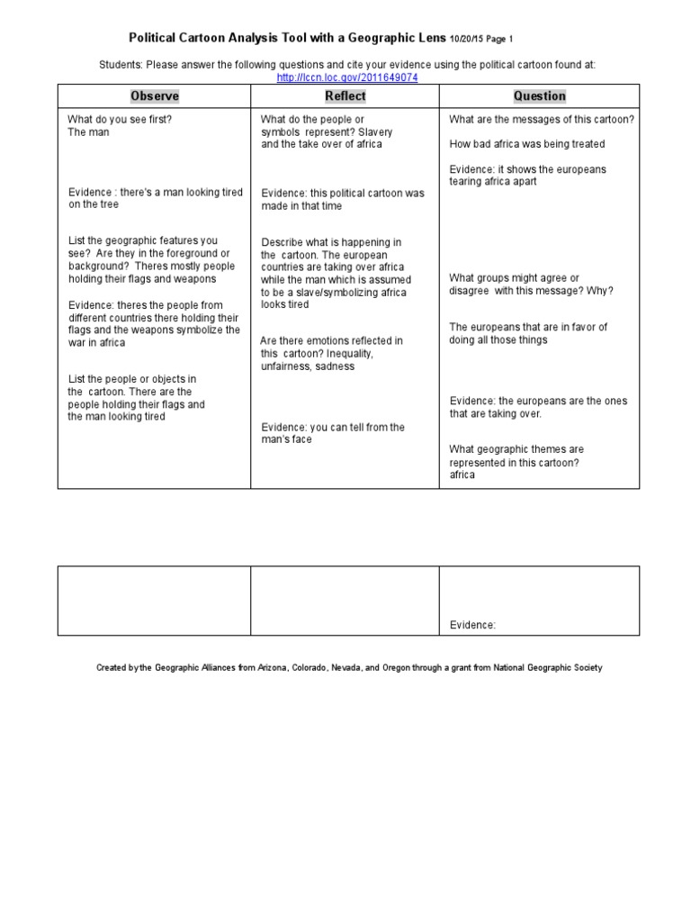 Scramble For Africa Political Cartoon | PDF