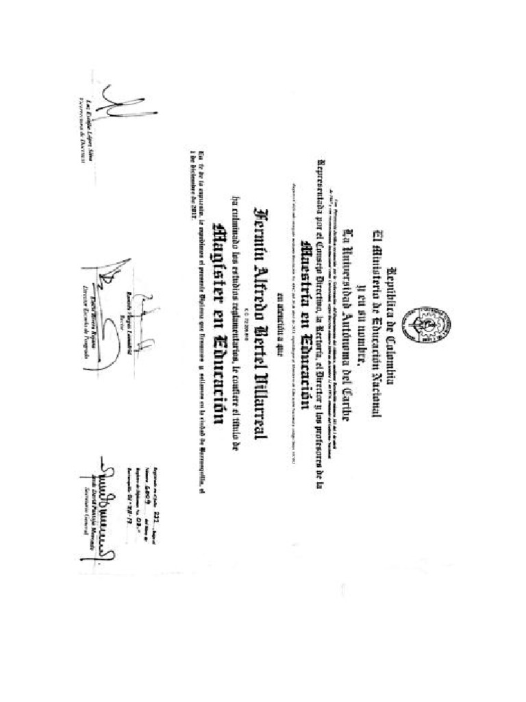 Certificados Fermin Bertel (Persona Calificada) | PDF