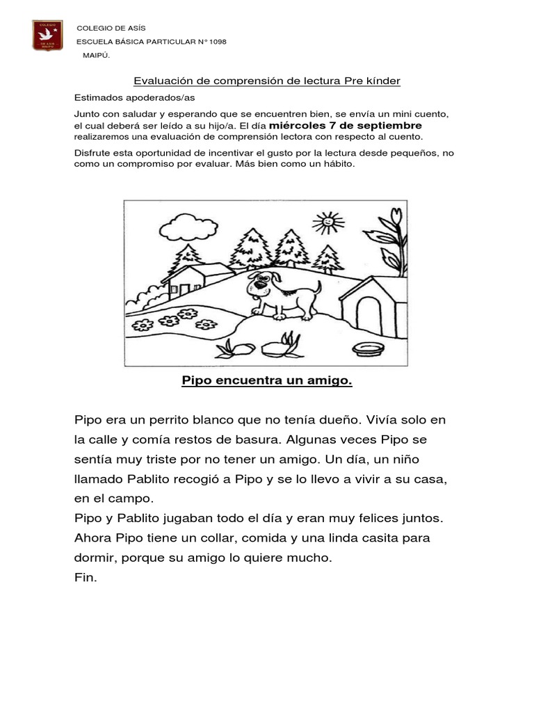 Pipo Encuentra Un Amigo. Cuento | PDF
