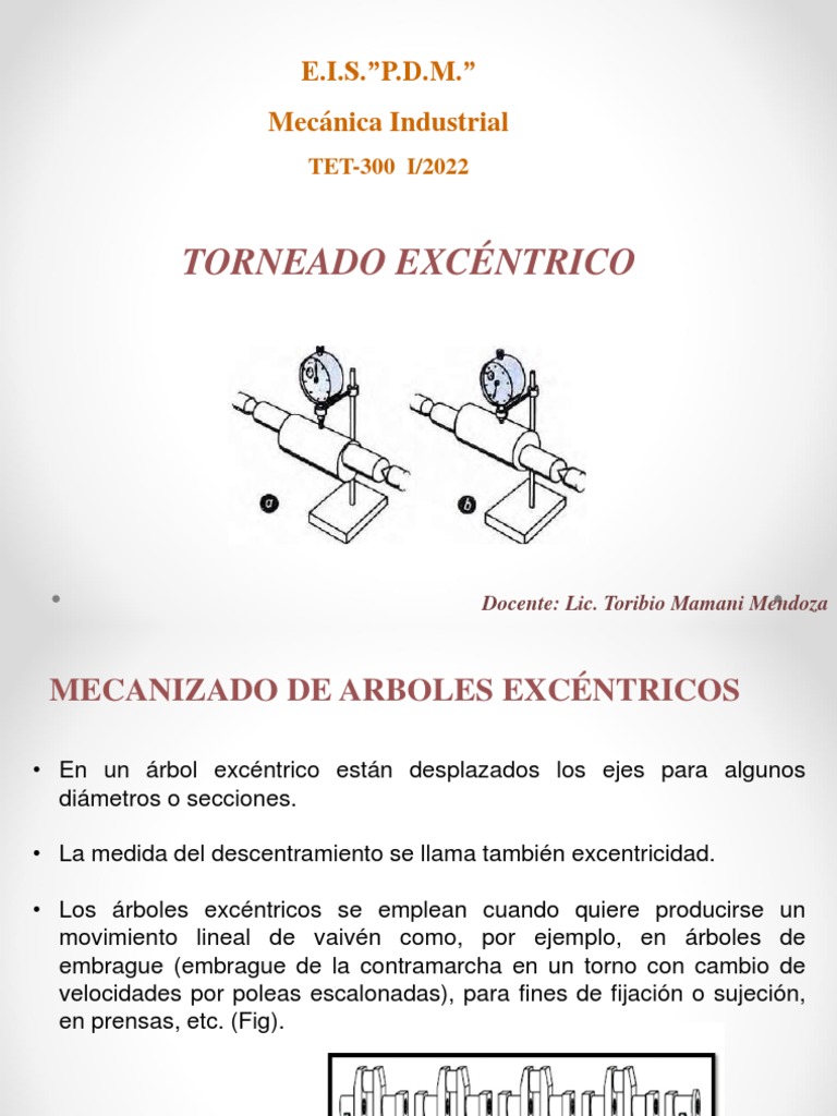 Tet-300 Tema 13 Torneado Excentrico II 22 | PDF | Tornillo | Herramientas