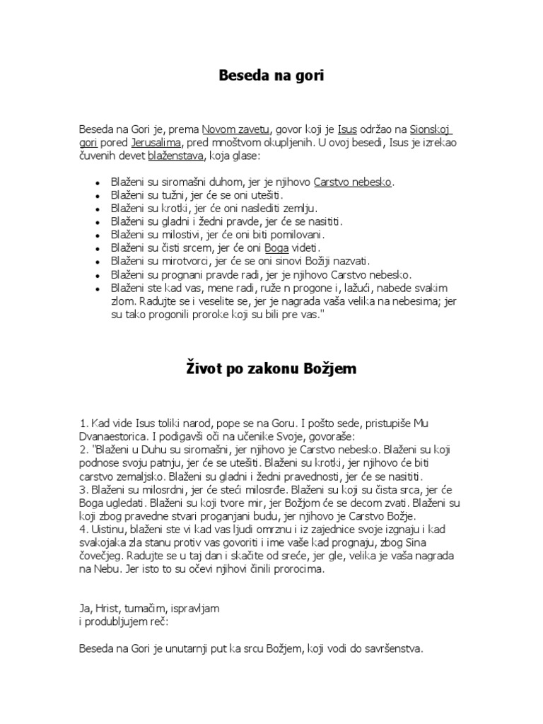 Beseda Na Gori | PDF