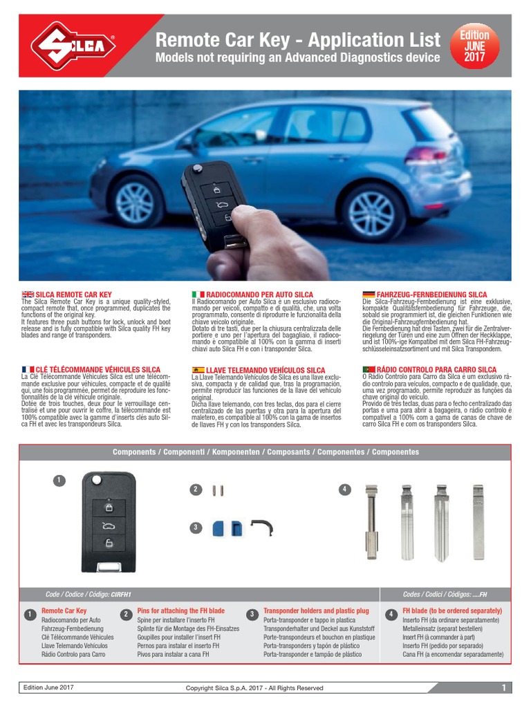 Silca Remote Manual | PDF | Transport | Car Manufacturers Of Japan