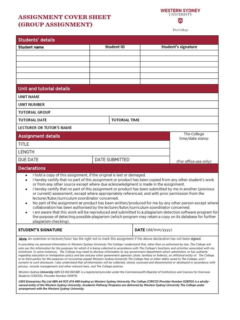 508_The_College_Assignment_Cover_Sheet_Group_colour_010816-5 | PDF