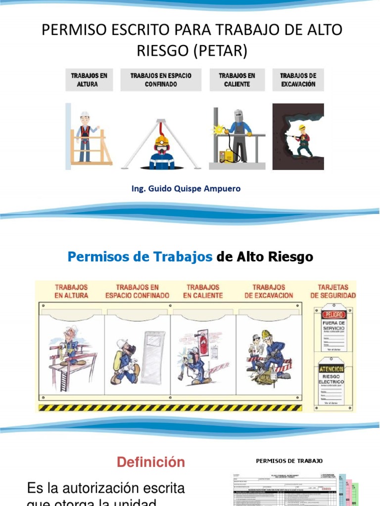 Presentación #7 Permisos de Trabajo de Alto Riesgo PETAR, Formatos | PDF | Evaluación