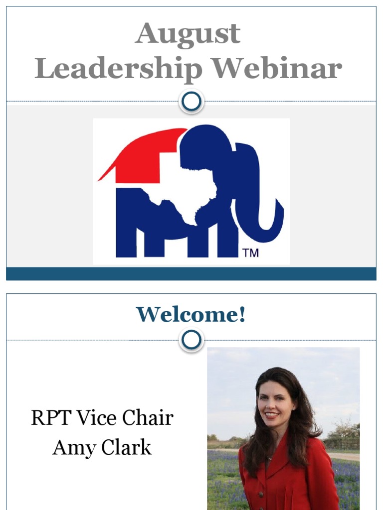 August Leadership Webinar 1 | PDF | Government | Elections