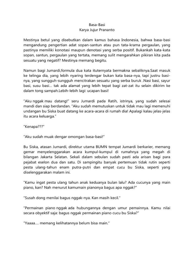 Kritik Basa-Basi dalam Pergaulan Sosial | PDF | Seni