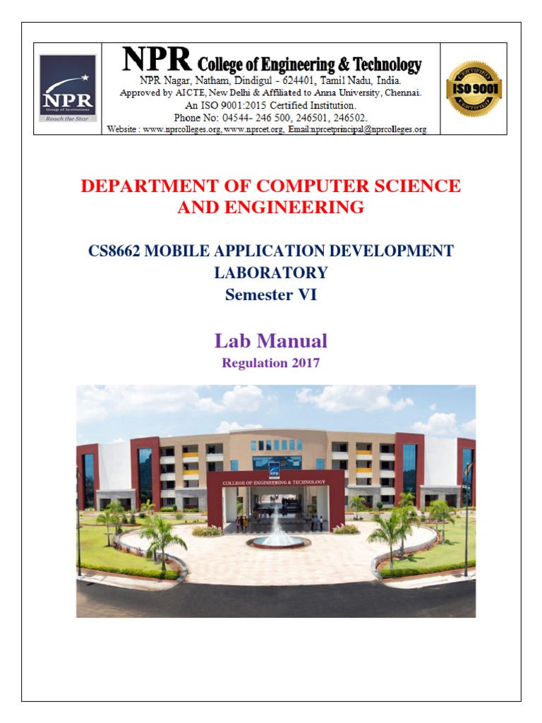 Mad Lab Manual | PDF | Android (Operating System) | Application Software