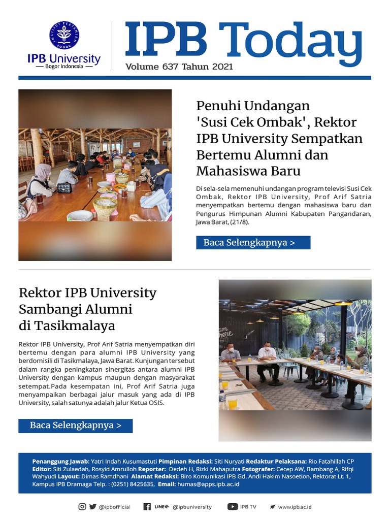 Rektor IPB Temui Alumni di Tasikmalaya | PDF