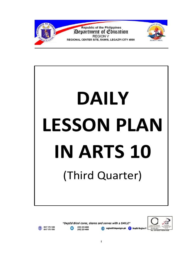 Grade 10 - Arts (Third Quarter) | PDF | Learning | Cognition