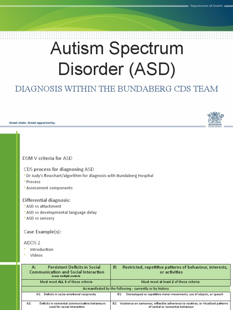 ASD Diagnosis Process in Bundaberg CDS | PDF | Autism Spectrum ...