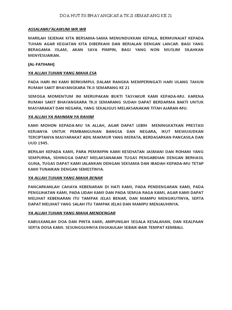 Doa Hut | PDF | Agama & Spiritualitas