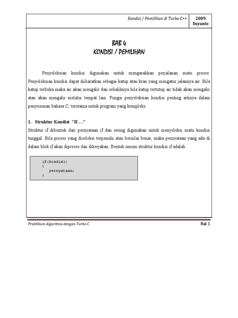 Prak. Algoritma & Pemrograman Materi 15 | PDF