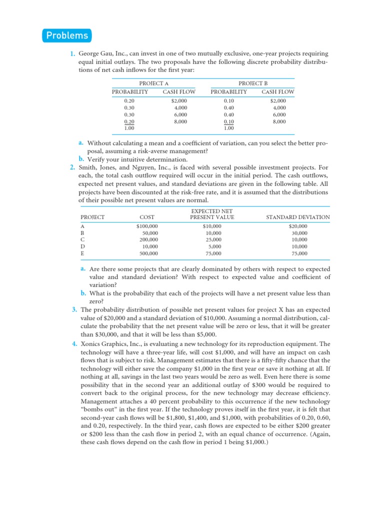 CH 1 Part 2 Problems | PDF | Net Present Value | Present Value