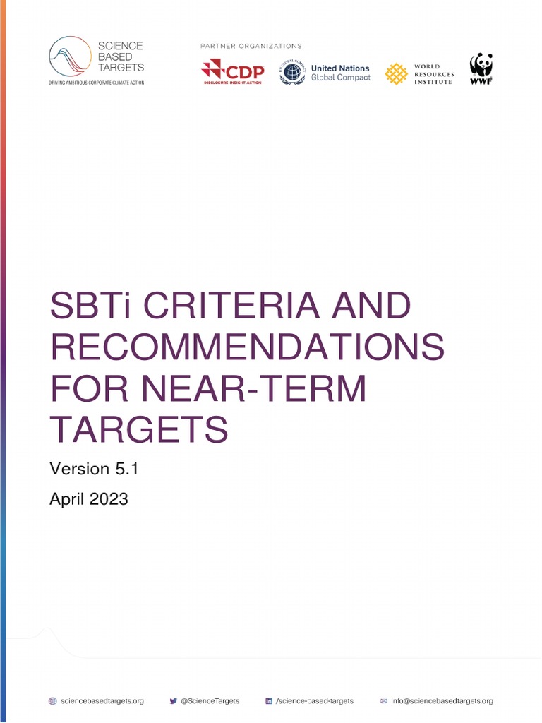 SBTi Criteria | PDF | Climate Change