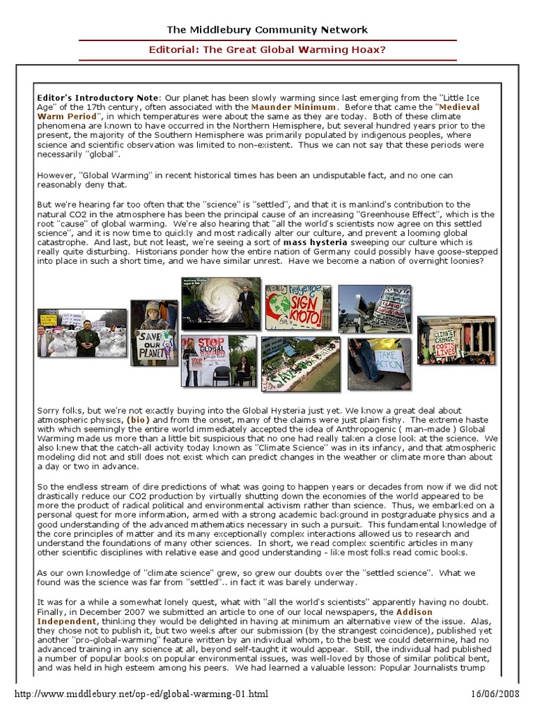 James A. Peden - Man Made Global Warming - Fact or Hoax (Atmospheric ...