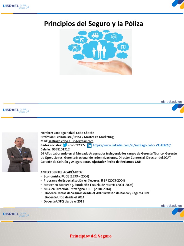 Principios del Seguro y Pólizas Esenciales | PDF | Seguro | Derecho civil (sistema legal)