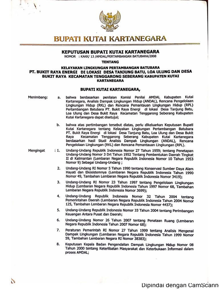 Izin Amdal Bre | PDF