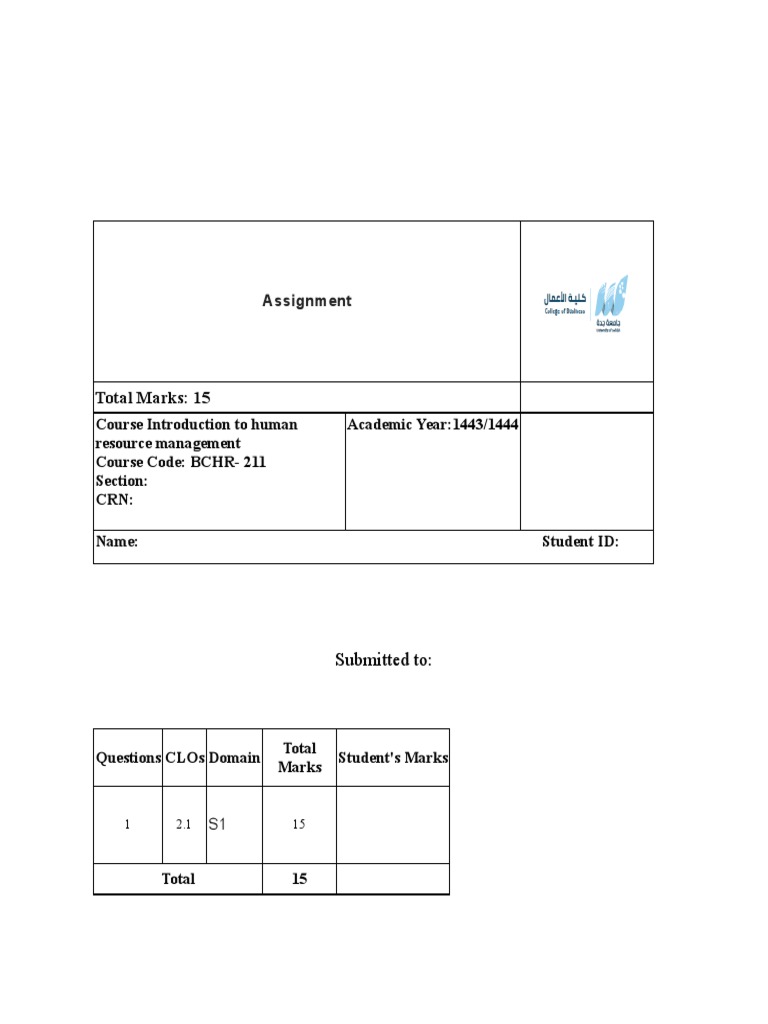 Assignment HR | PDF | Employment | Business