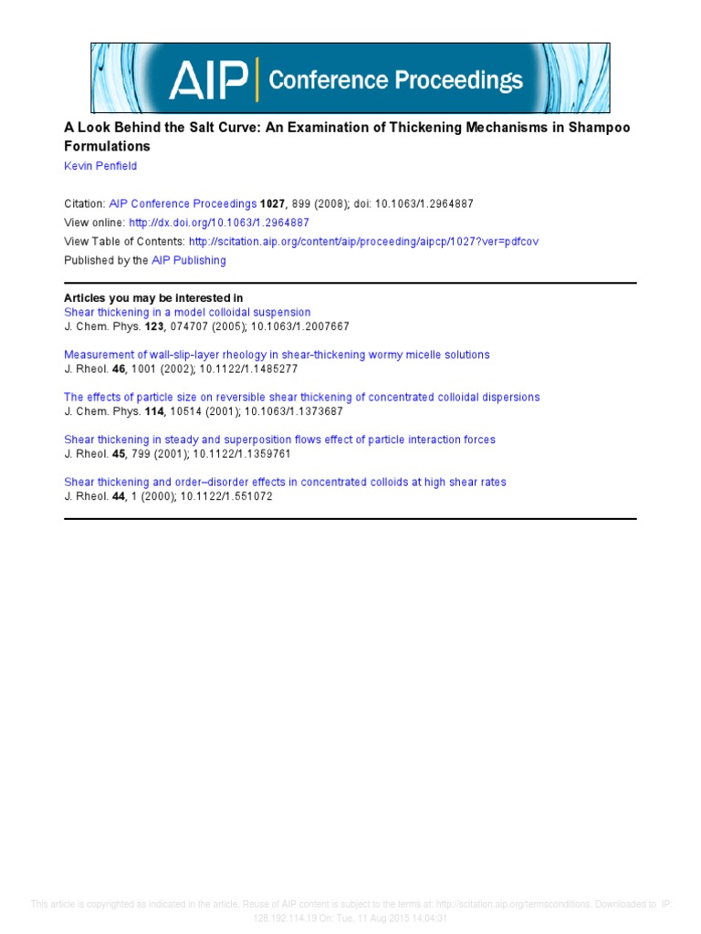 2.A Look Behind The Salt Curve | PDF | Rheology | Viscosity