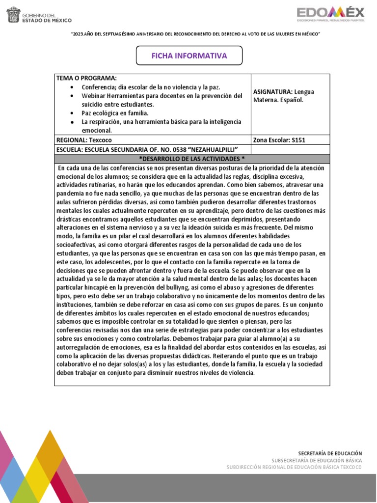 Formato de Ficha Informativa en Blanco | PDF | Las emociones | Suicidio