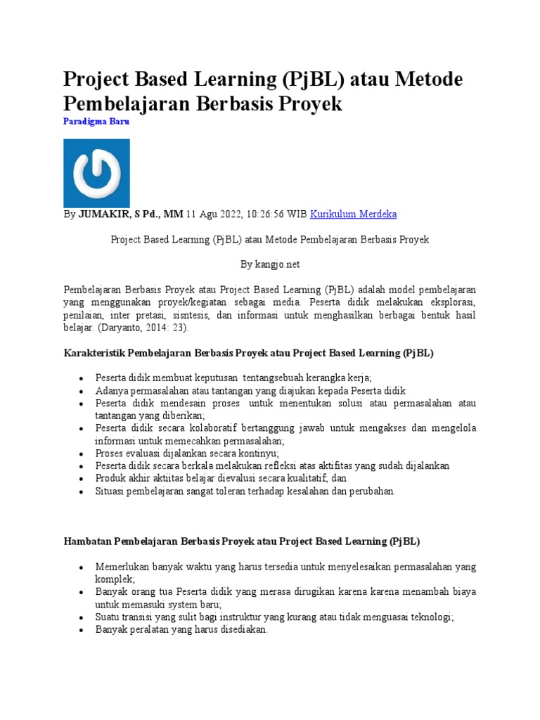 Project Based Learning | PDF