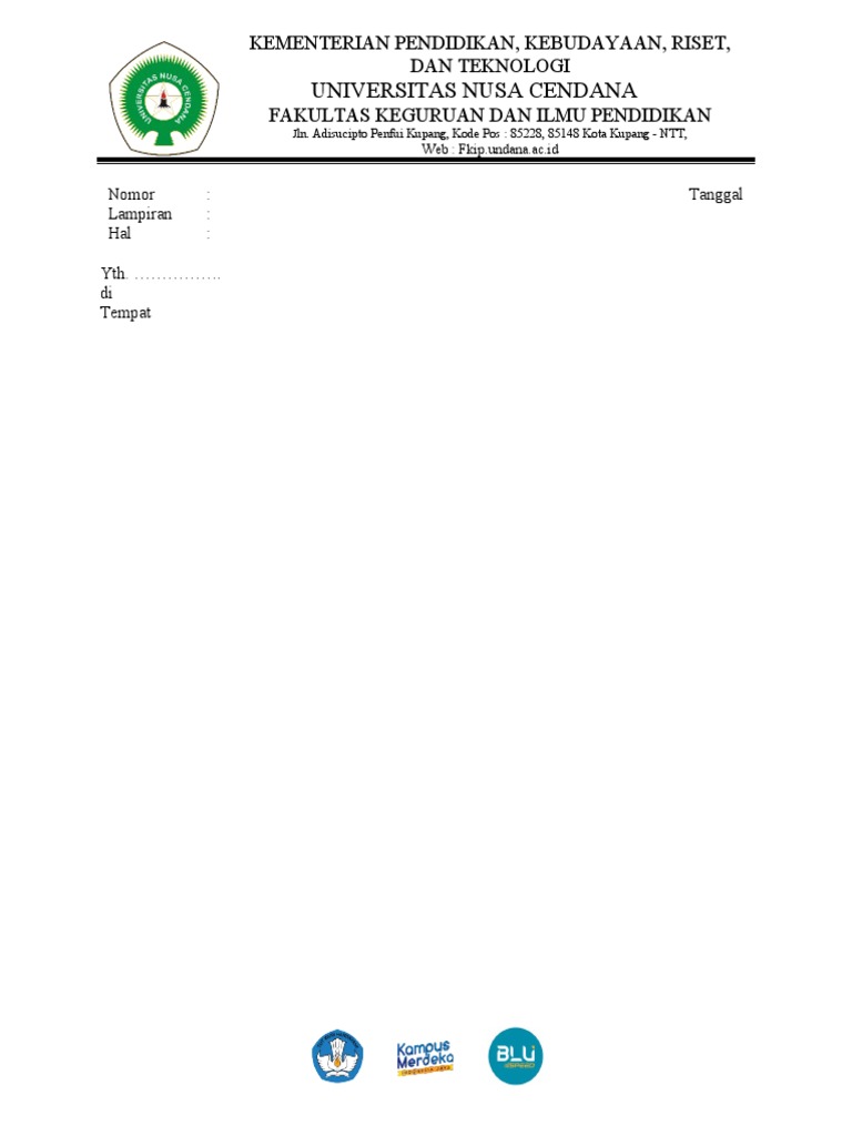 KOP Surat FKIP Baru | PDF