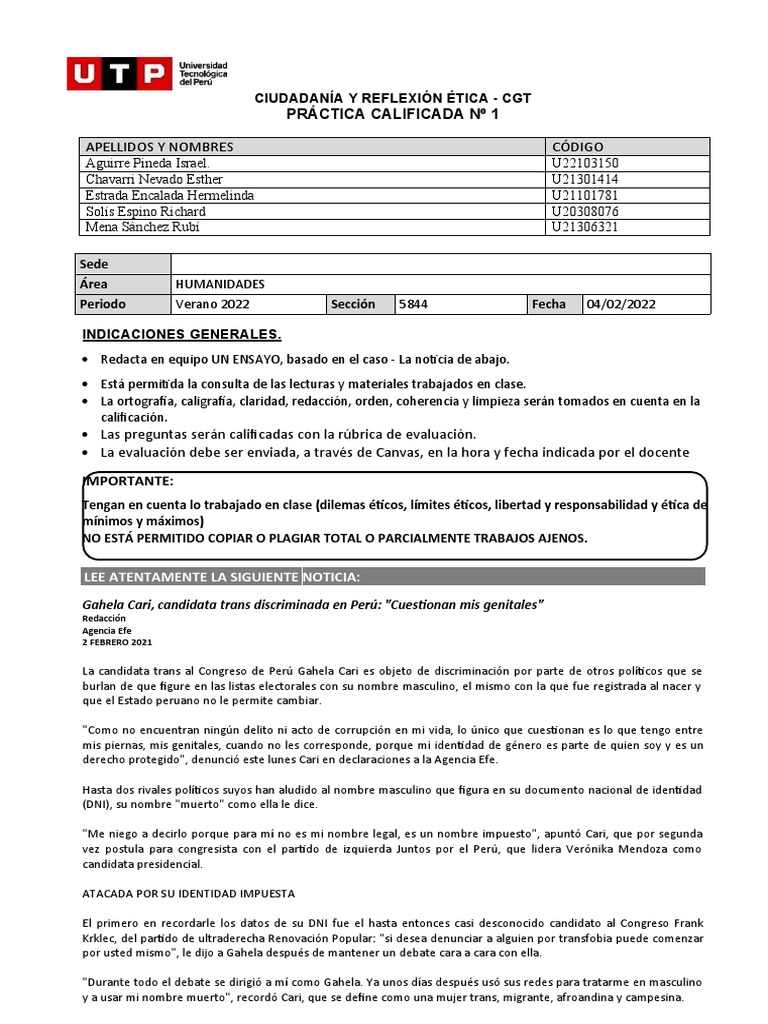 Practica Calificada-CGT Verano 2022 at | PDF