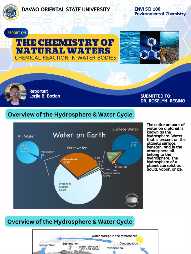 The Chemistry of Natural Waters | PDF | Redox | Chemistry