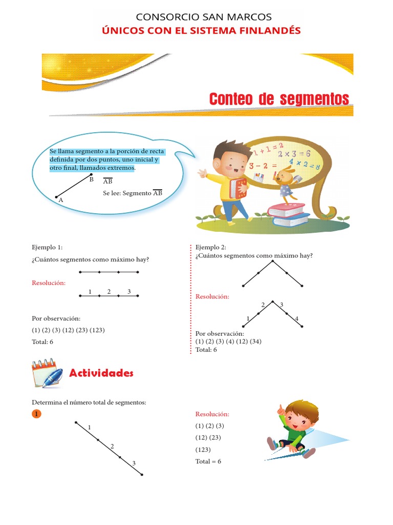 Conteo de Segmentos y Angulos | PDF | Geometría | Geometría Elemental