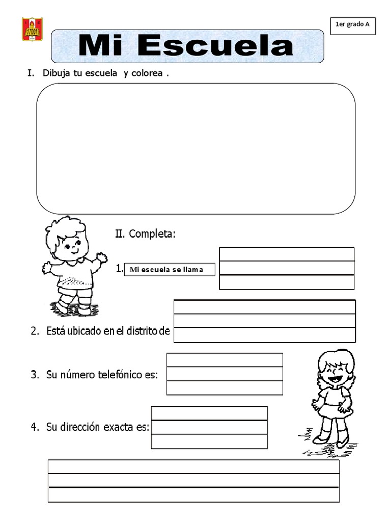 Actividades para conocer mi escuela | PDF | Artes del Lenguaje y ...