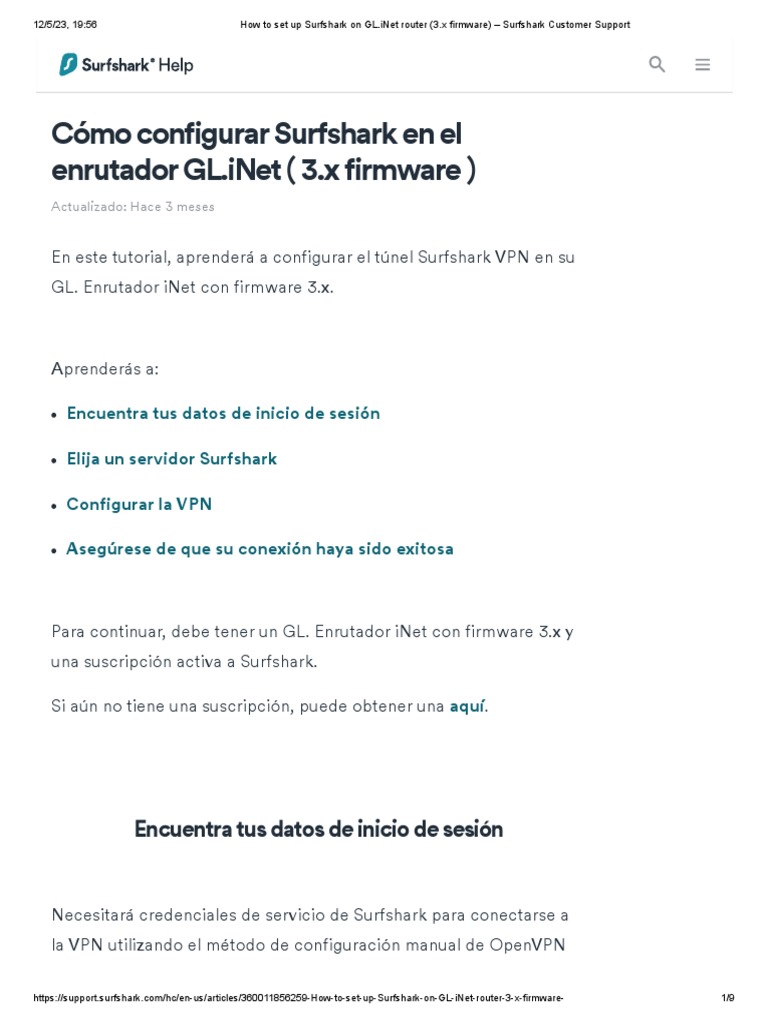 How To Set Up Surfshark On GL - Inet Router (3.x Firmware) - Surfshark ...