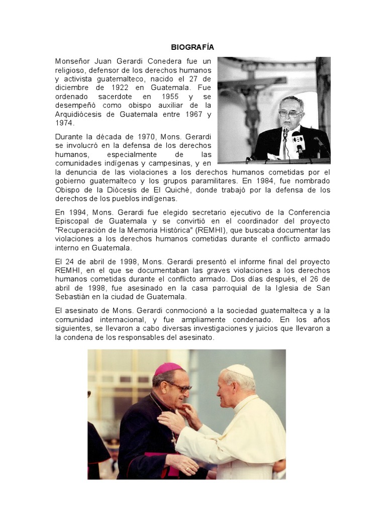 Geradi BIOGRAFIA | PDF | Guatemala | Derechos humanos