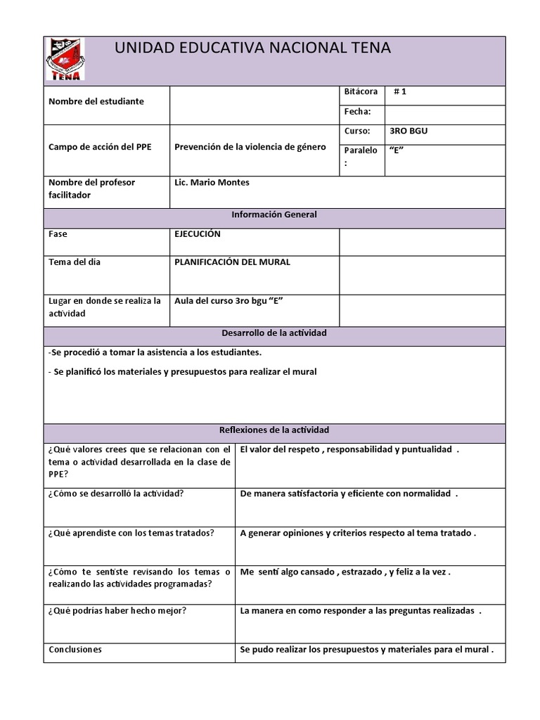 Coordinacion y Elaboración de Bitácoras Resultados | PDF | Maestros