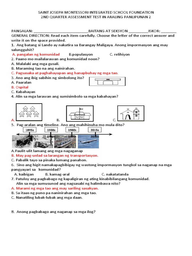 2nd Quarter Assessment AP 2 | PDF