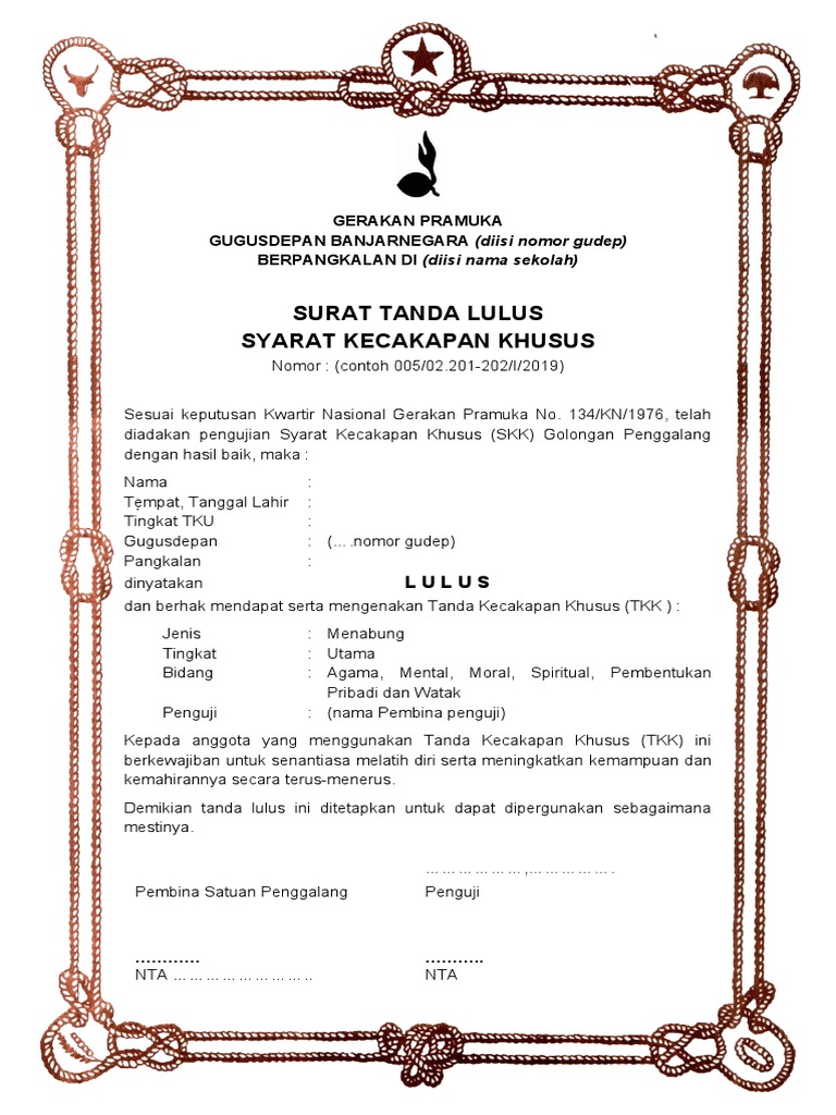 STLU - SKK Blangko | PDF