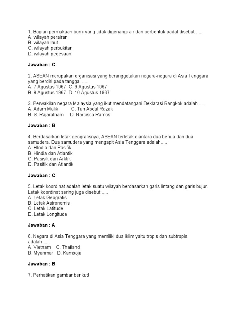 Soal IPS Pts SMT 1 Coba | PDF