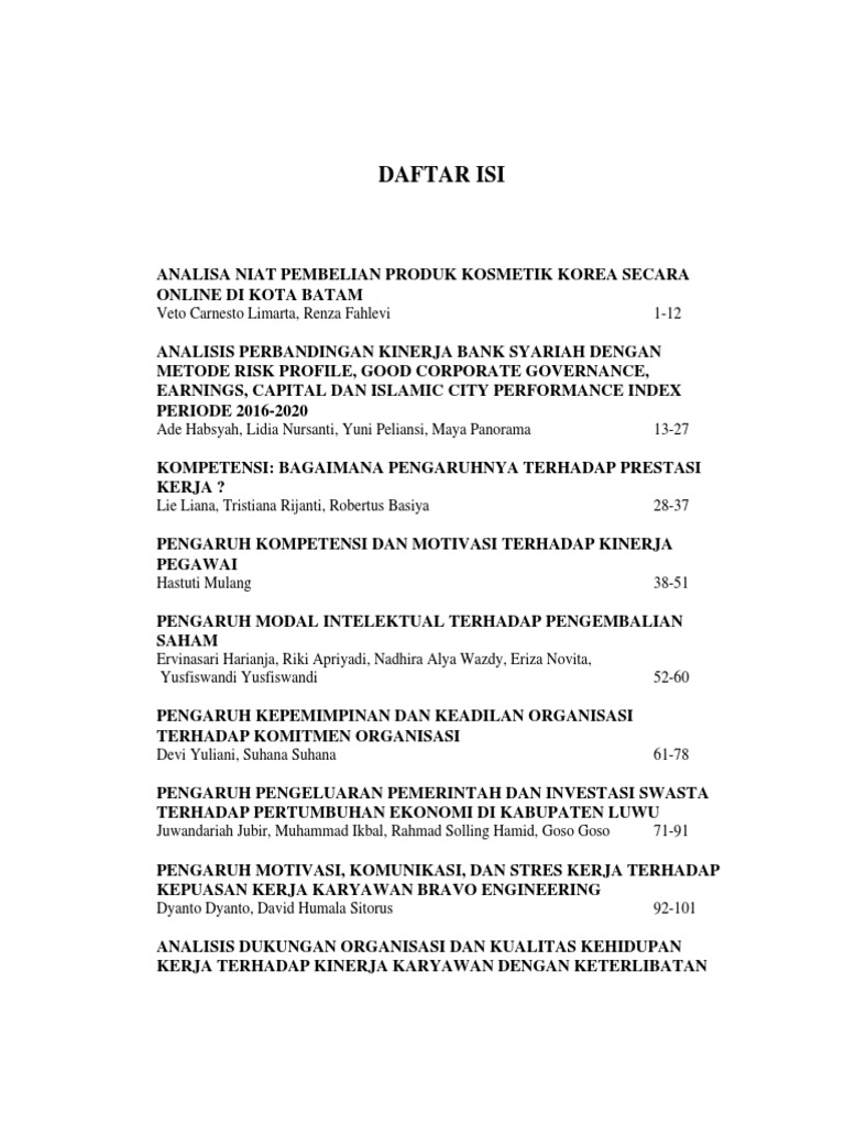 Daftar Isi | PDF