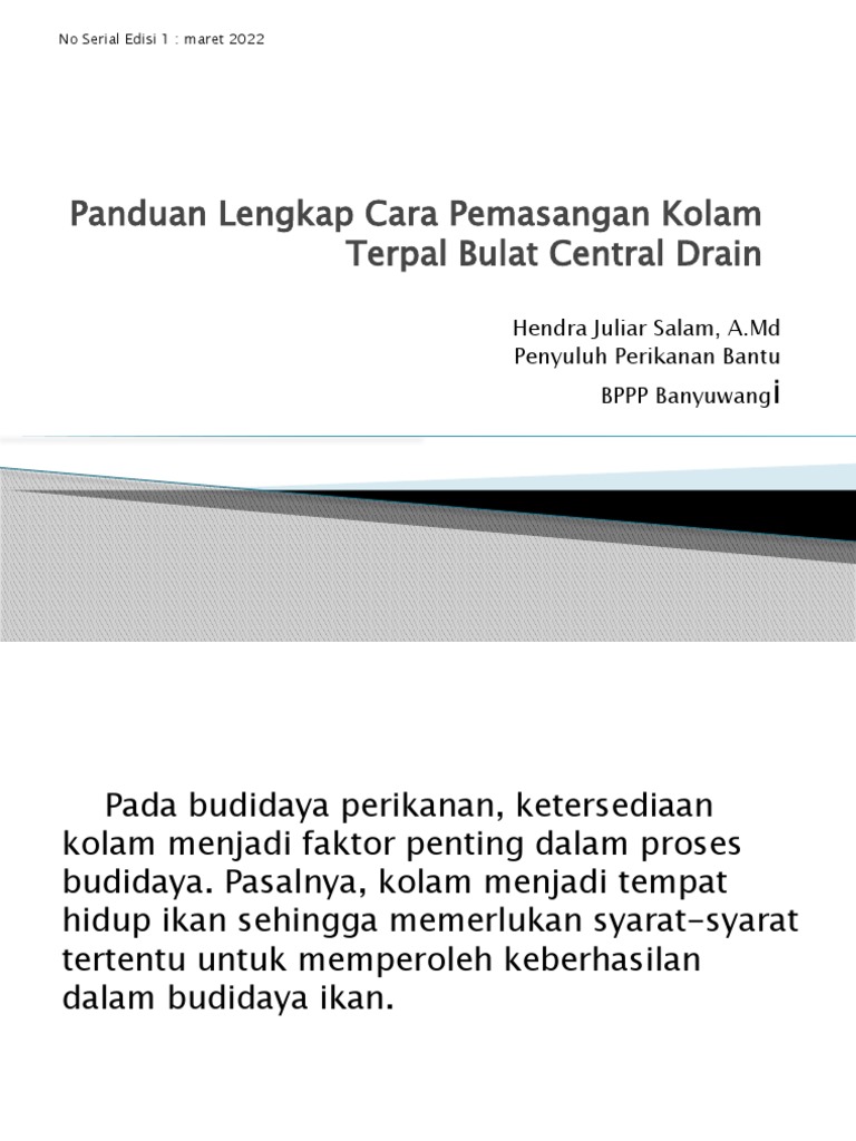 Panduan Lengkap Cara Pemasangan Kolam Terpal Bulat Central | PDF Panduan Lengkap Cara Pemasangan Kolam Terpal Bulat Central | PDF