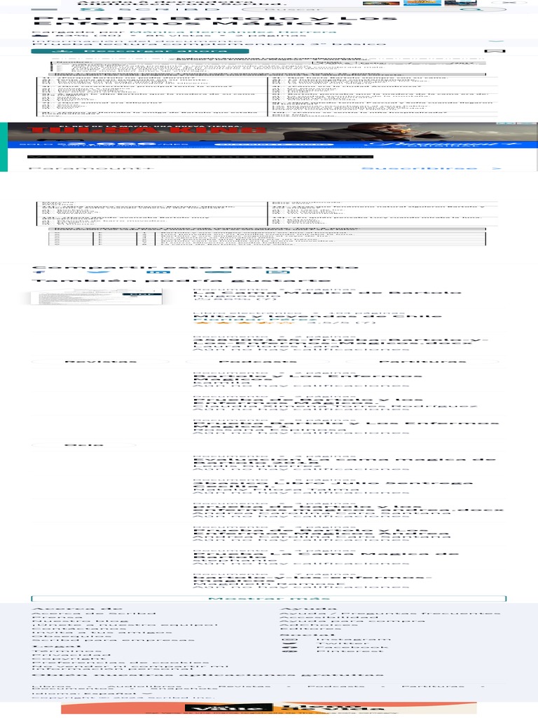 Prueba Bartolo y Los Enfermos Mágicos PDF Ocio | PDF | Scribd